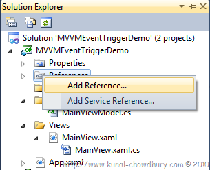 Using EventTrigger in XAML for MVVM – No Code Behind Code